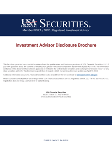 Forms & Disclosures For Investors | USA Financial